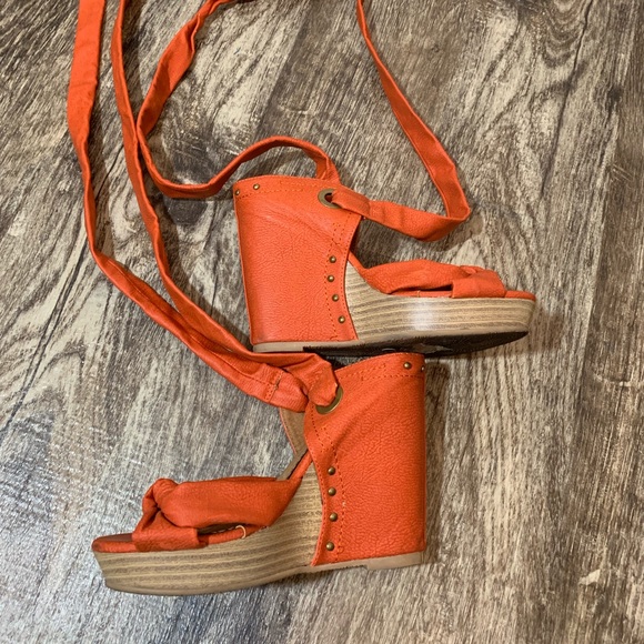 MTNG | Shoes | Mtng Lace Up Wedge Sandals | Poshmark